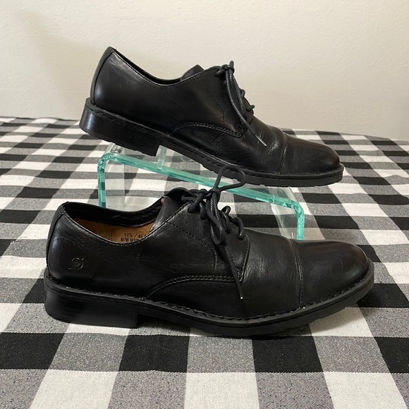 Born | Shoes | Born Brn Boc Mens Black Leather Dress Shoe Cap Toe ...